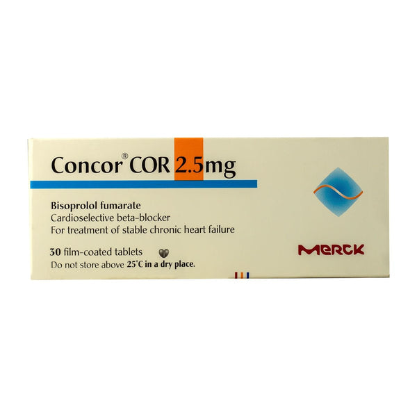 Concor COR 2.5 mg - 30 Tablets – Re3aya Pharmacy