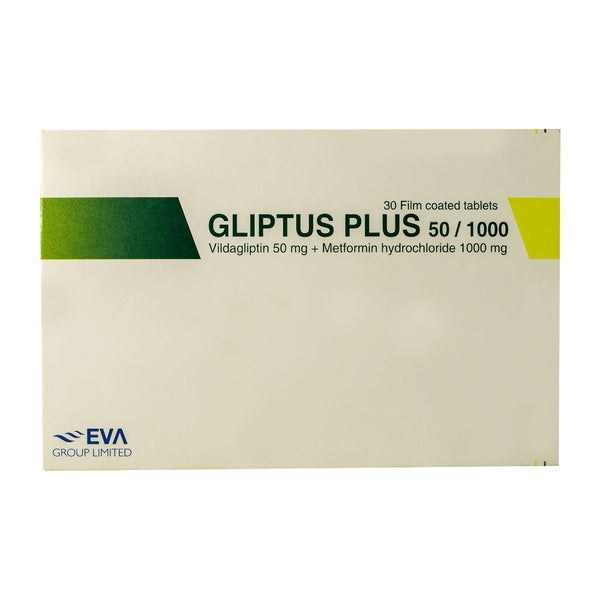 Gliptus Plus 50 mg-1000 mg - 30 Tablets – Re3aya Pharmacy