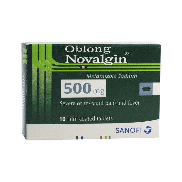 Novalgin Oblong 500 mg - 10 Tablets – Re3aya Pharmacy